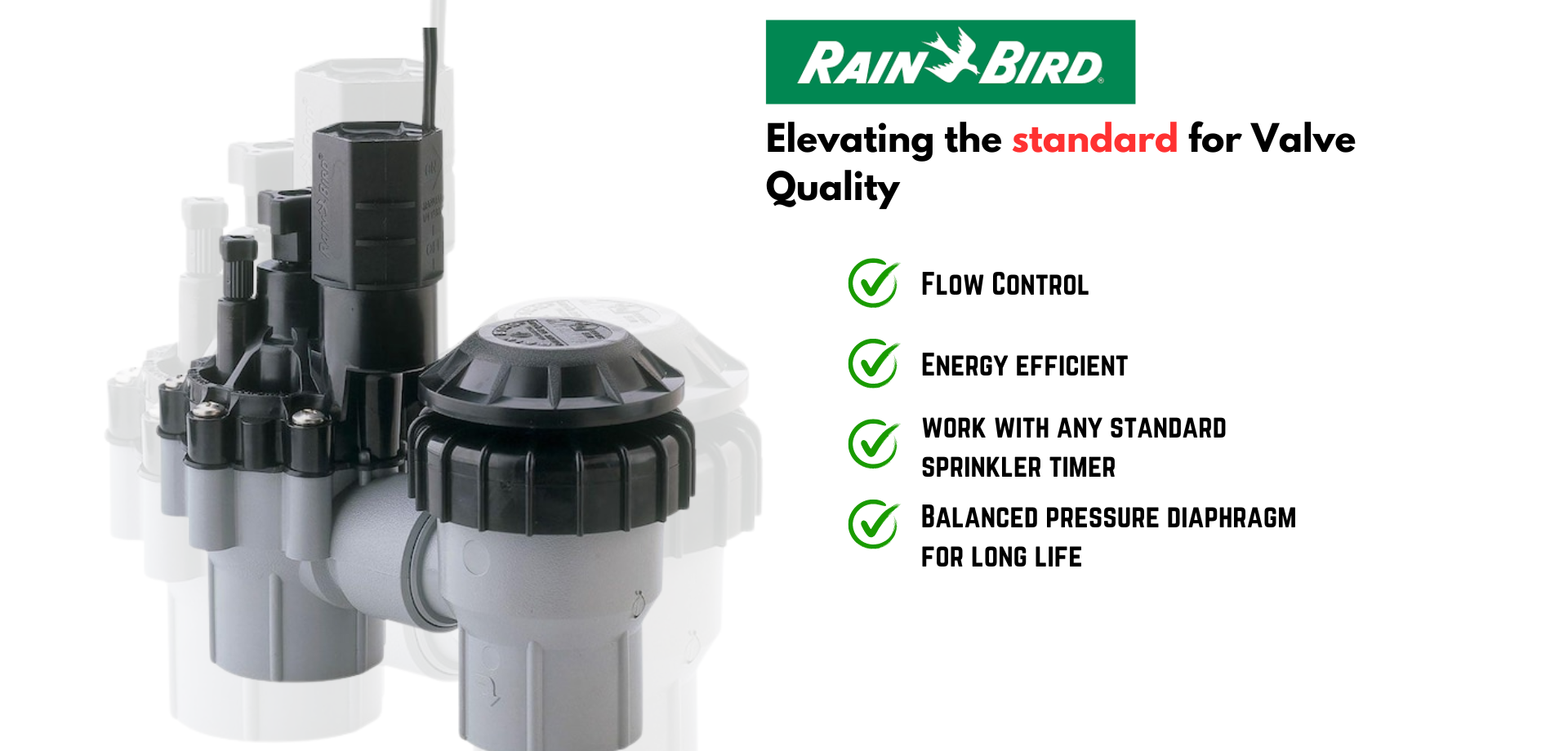 Rain Bird Sprinkler Irrigation Valve Anti-Siphon with Flow Control ...