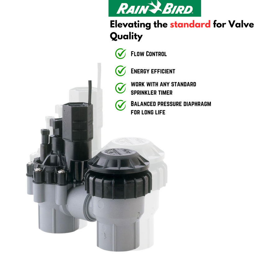 Rain Bird Sprinkler Irrigation Valve Anti-Siphon with Flow Control ...