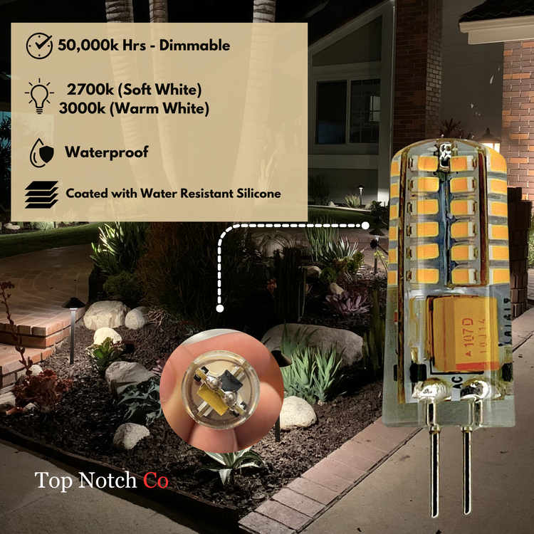 TopNotch™ T3 G4 Bi-Pin 107D LED Light Bulb -Water Resistant (Dimmable)