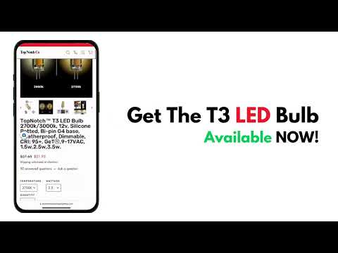 TopNotch™ T3 G4 Bi-Pin 107D LED Light Bulb -Water Resistant (Dimmable)